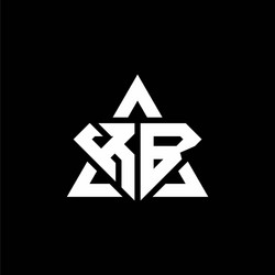 Kb monogram logo with diamond shape and ring Vector Image