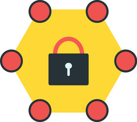 Protected network icon Royalty Free Vector Image