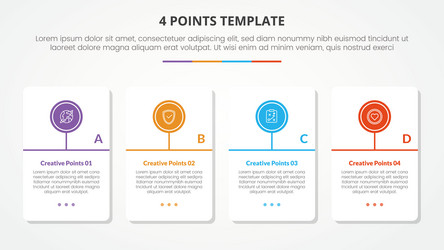 4 points stage list template infographic concept Vector Image