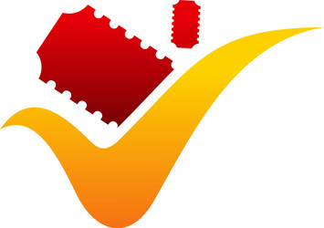 Digital ticket logo designs concept pixel Vector Image