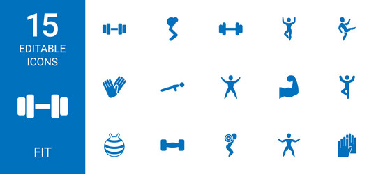 Fit icons Royalty Free Vector Image - VectorStock