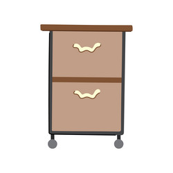 Folder file cabinet cartoon Royalty Free Vector Image