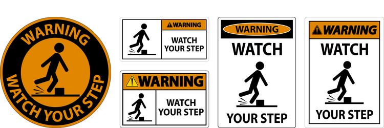 Watch your step Vector Images & Graphics for Commercial Use | VectorStock