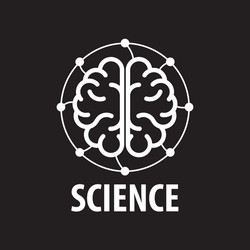 Logo brain and electrical wires Royalty Free Vector Image