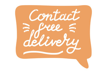 Safe delivery lettering calligraphy Royalty Free Vector