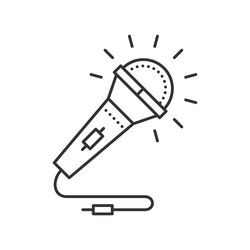 Minimal microphone icon or design element Vector Image