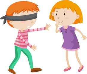 Cartoon Blind Children Vector Images (over 140)