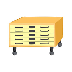 Storage file cabinet cartoon Royalty Free Vector Image
