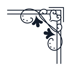 Flourish corner icon Royalty Free Vector Image