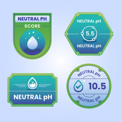 Gradient neutral ph labels Royalty Free Vector Image