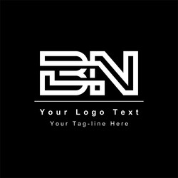 Bn nb b n initial based letter icon logo Vector Image