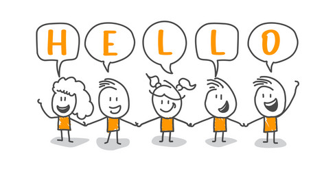 Stickman Welcome Vector Images (62)