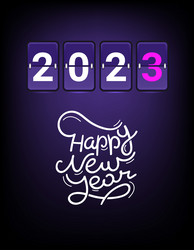 Countdown clock with numbers 2023 new year poster Vector Image