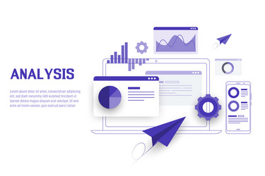 Dashboard ui infographic data graphic and chart Vector Image