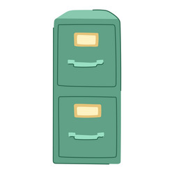 Storage file cabinet cartoon Royalty Free Vector Image