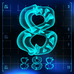Number Eight Symbol Neon Sign Vector Images (over 190)