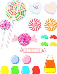 Candy pieces collection Royalty Free Vector Image