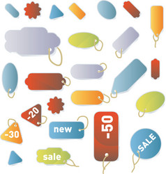 A set of simple tags labels Royalty Free Vector Image