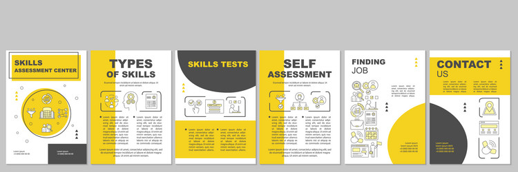 Hr soft skills brochure template layout Royalty Free Vector
