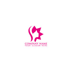 Woman logo with creative unique concept for compan