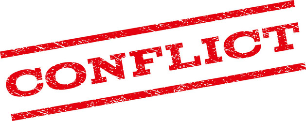 Conflict watermark stamp Royalty Free Vector Image