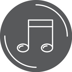 Glyph voice note icon headset play button sound Vector Image