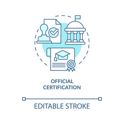 Elearning certification loop concept icon Vector Image