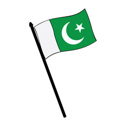 Pakistani flag icon Royalty Free Vector Image - VectorStock