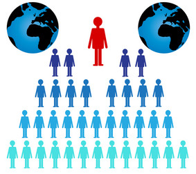 World population collage Royalty Free Vector Image