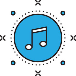 Glyph voice note icon headset play button sound Vector Image