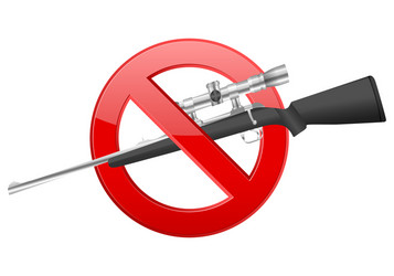 No rifle sign Royalty Free Vector Image - VectorStock