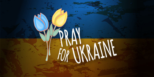 Pray for ukraine banner ukraine poster Royalty Free Vector