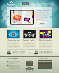 Website design template Royalty Free Vector Image