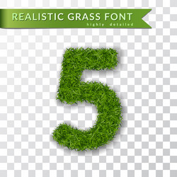 Grass numbers 5 6 7 8 green five six Royalty Free Vector