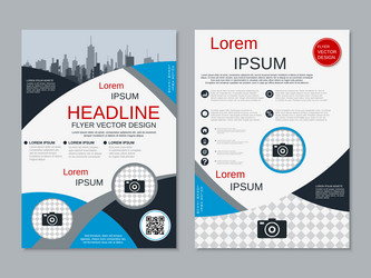 Modern business two-sided flyer design template Vector Image