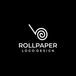 Paper roll flat icon Royalty Free Vector Image