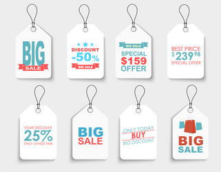 Price tags of different shapes Royalty Free Vector Image