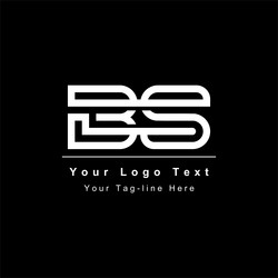 Premium initial letter bs logo design Royalty Free Vector
