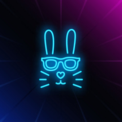 Rabbit neon sign Royalty Free Vector Image - VectorStock