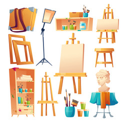 Art studio interior Royalty Free Vector Image - VectorStock