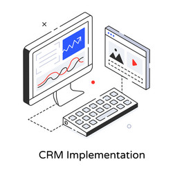 Crm solution Royalty Free Vector Image - VectorStock
