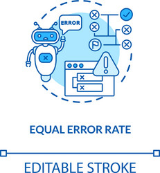 Lower error rates concept icon Royalty Free Vector Image