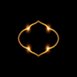 Gold frame border design template Royalty Free Vector Image