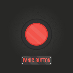 Panic button sign on yellow striped background Vector Image