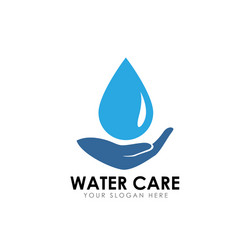 Watercolor blue moving water drop logo Royalty Free Vector