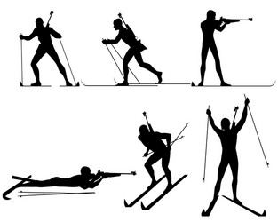 Children skiing Royalty Free Vector Image - VectorStock