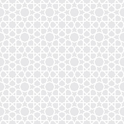 Arabic pattern in gray and white color Royalty Free Vector