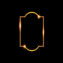 Gold frame border design template Royalty Free Vector Image