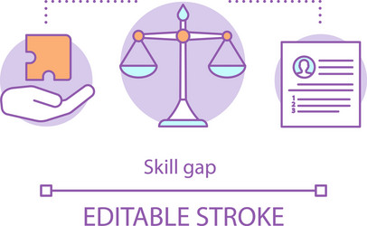 Identify skill gaps turquoise concept icon Vector Image