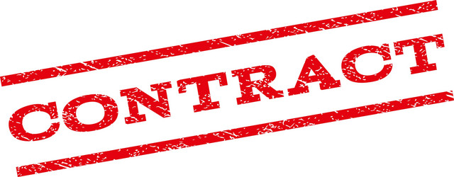 Contract terminated watermark stamp Royalty Free Vector